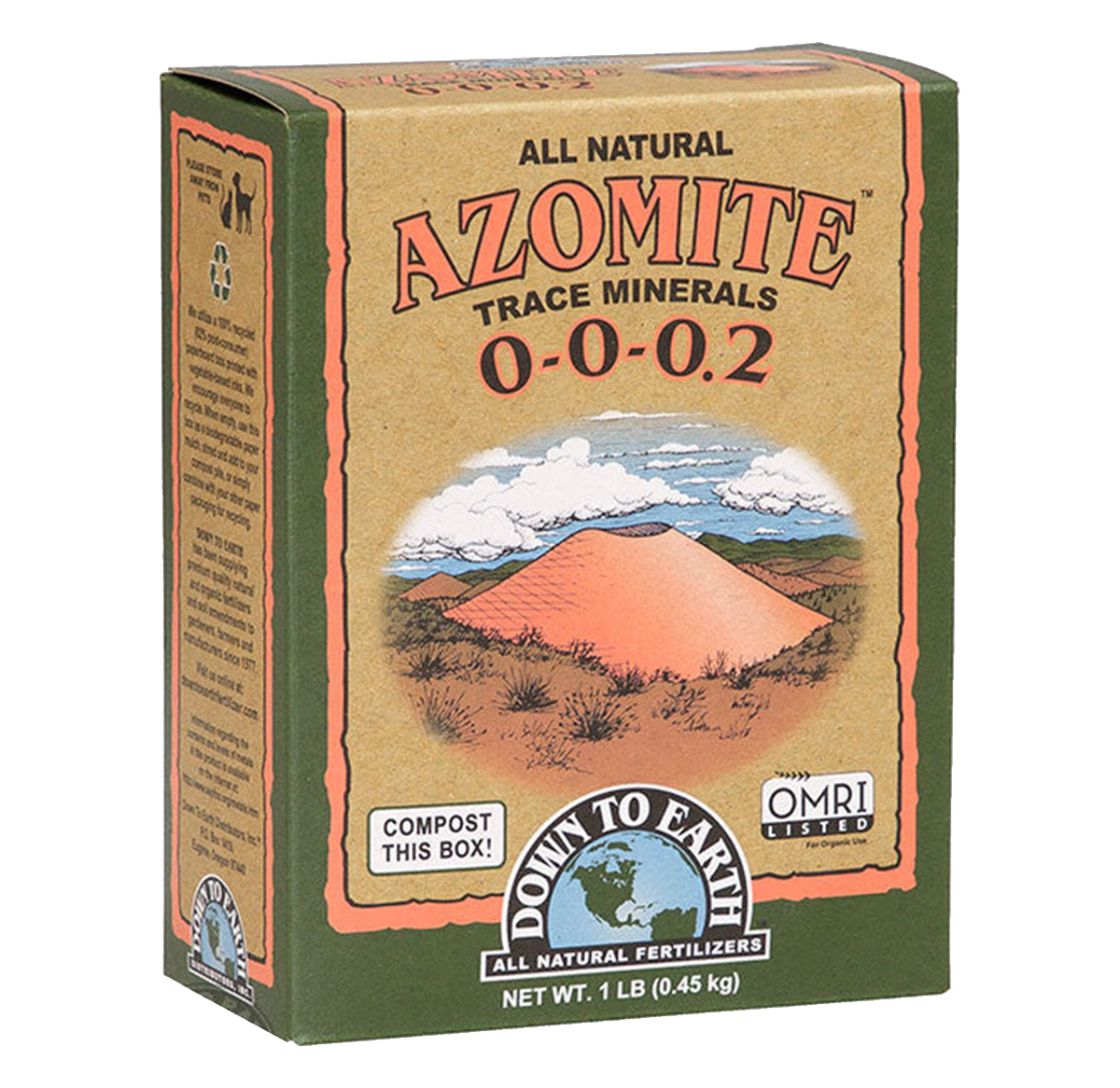 Down To Earth Azomite, 0-0-0.2, OMRI, 1 lb. – Magic Valley Gardens